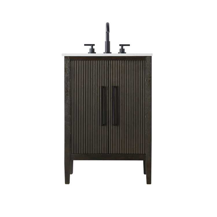 Elegant Kitchen and Bath 24 inch Single Bathroom Vanity in Chocolate ...