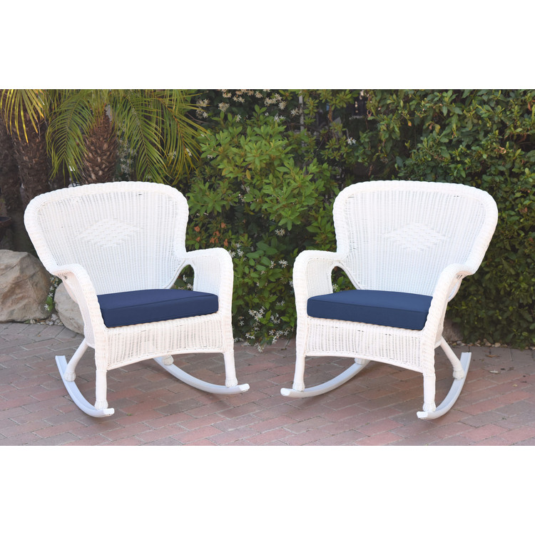 Durable All-Weather Resin Wicker Rocker Chair for Patio & Poolside Use ...