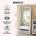 Full Length Silver Floor Mirror Large Rectangle Standing - OJCommerce.com