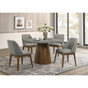 Coaster Franklin 5-piece Round Dining Table Set Grey and Dark Oak ...