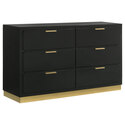 Coaster Caraway 6-drawer Dresser Black - OJCommerce.com