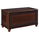 Coaster Cedar Chest with Carving and Bun Feet Deep Tobacco - OJCommerce.com