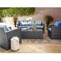 Thy-Hom Rio 4 Piece All-Weather Wicker Conversation Set with Storage ...