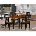 5 Piece Rectangular Dining Set - Cherry Finish - OJCommerce.com